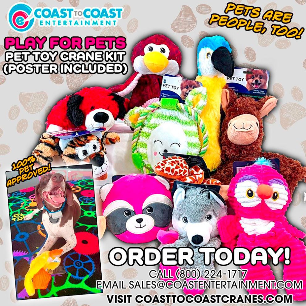6 -14” PLAY FOR PETS CRANE MIX – 100 CT - Coast to Coast Entertainment